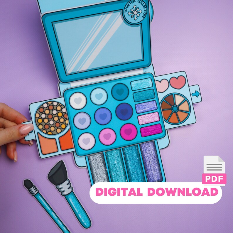Printable Make Up Kit For Girls Diy Instant Download Busy Book Etsy