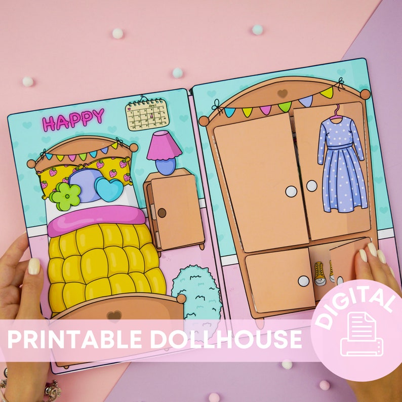 Printable Dollhouse Busy Book & Activities for Kids PDF - Etsy