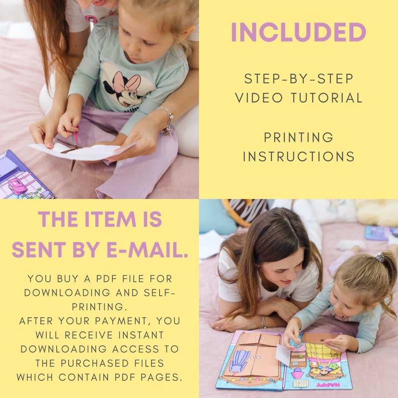 Cute Yellow Ducks Dollhouse Printable DIY Activities for - Etsy