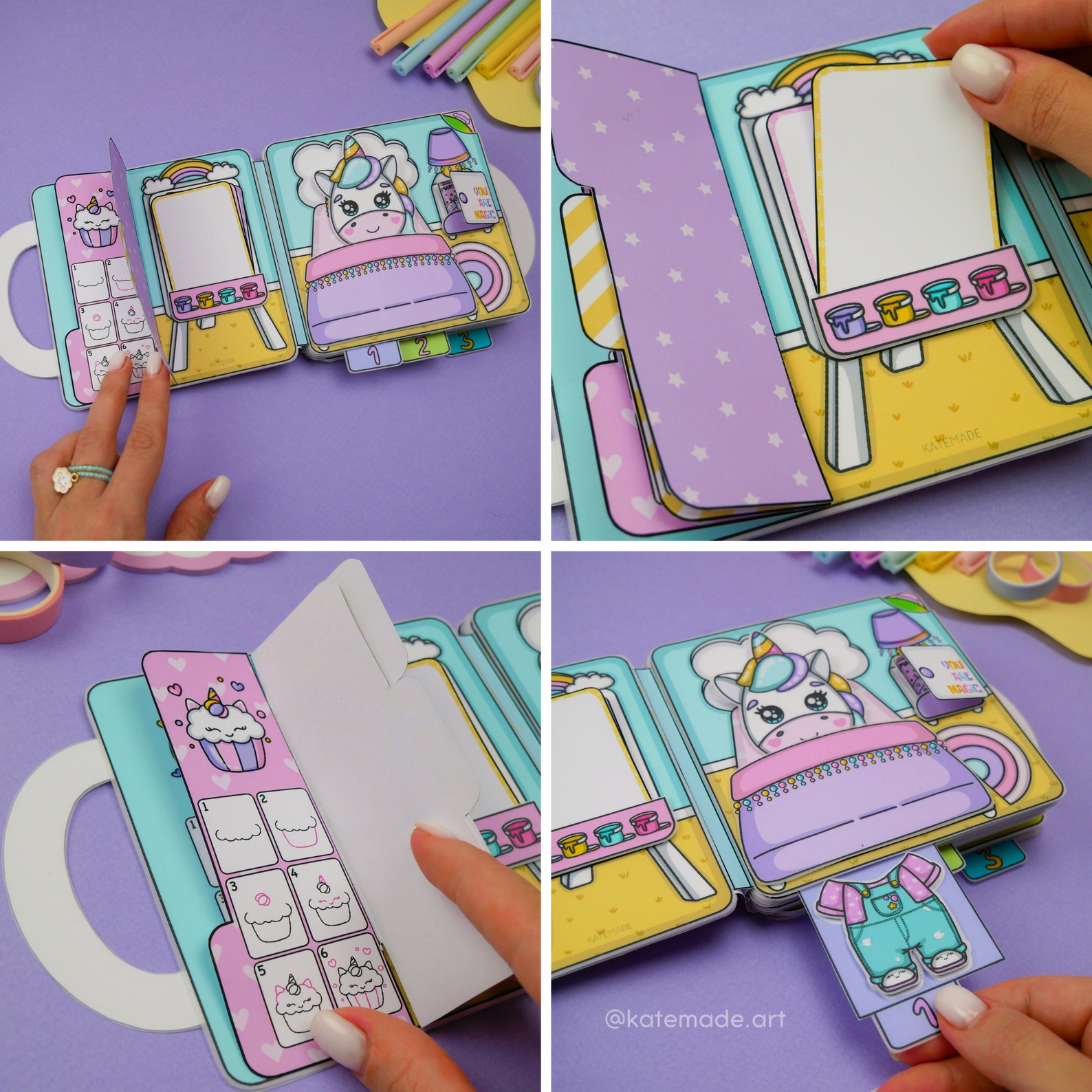 Printable Dollhouse Girls Activity Book Unicorn Printable - Etsy