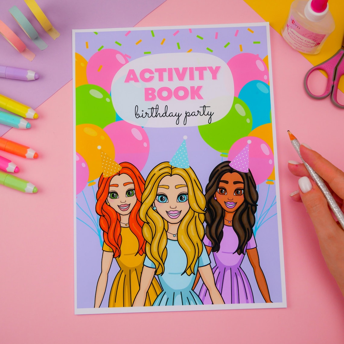 Girls Activity Pages Printable Paper Dolls Birthday Party - Etsy