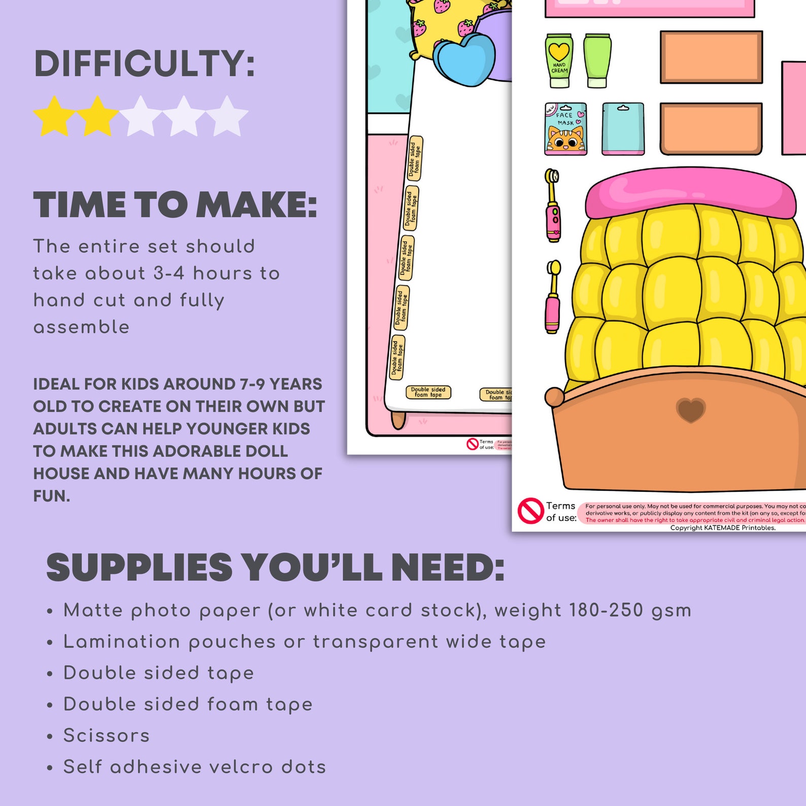 Printable Dollhouse Busy Book & Activities for Kids PDF - Etsy