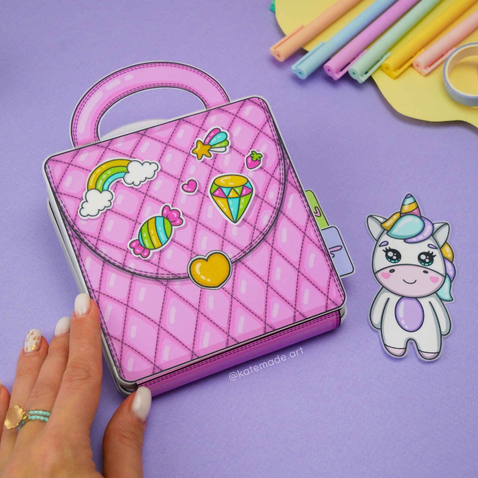 Printable Dollhouse Girls Activity Book Unicorn Printable - Etsy