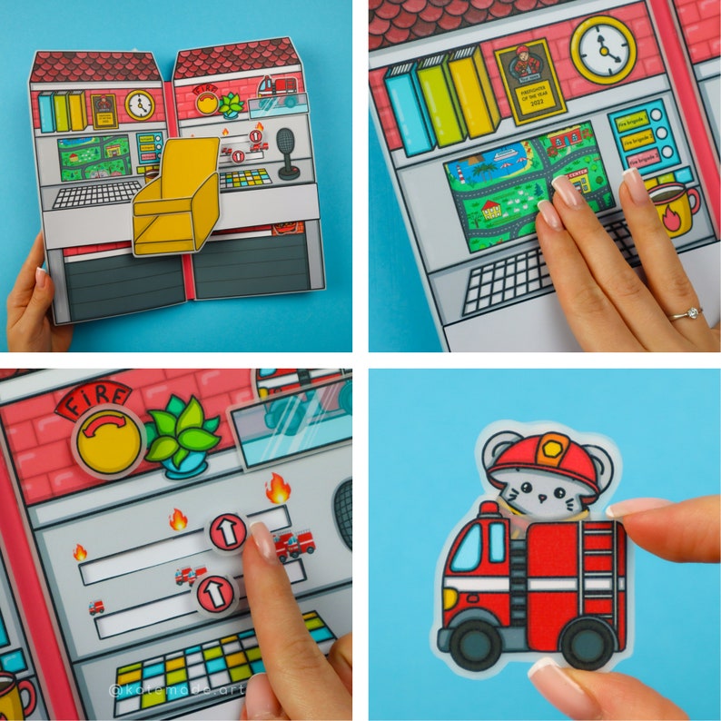 Printable Fire Station Busy Book for Kids PDF Instant - Etsy