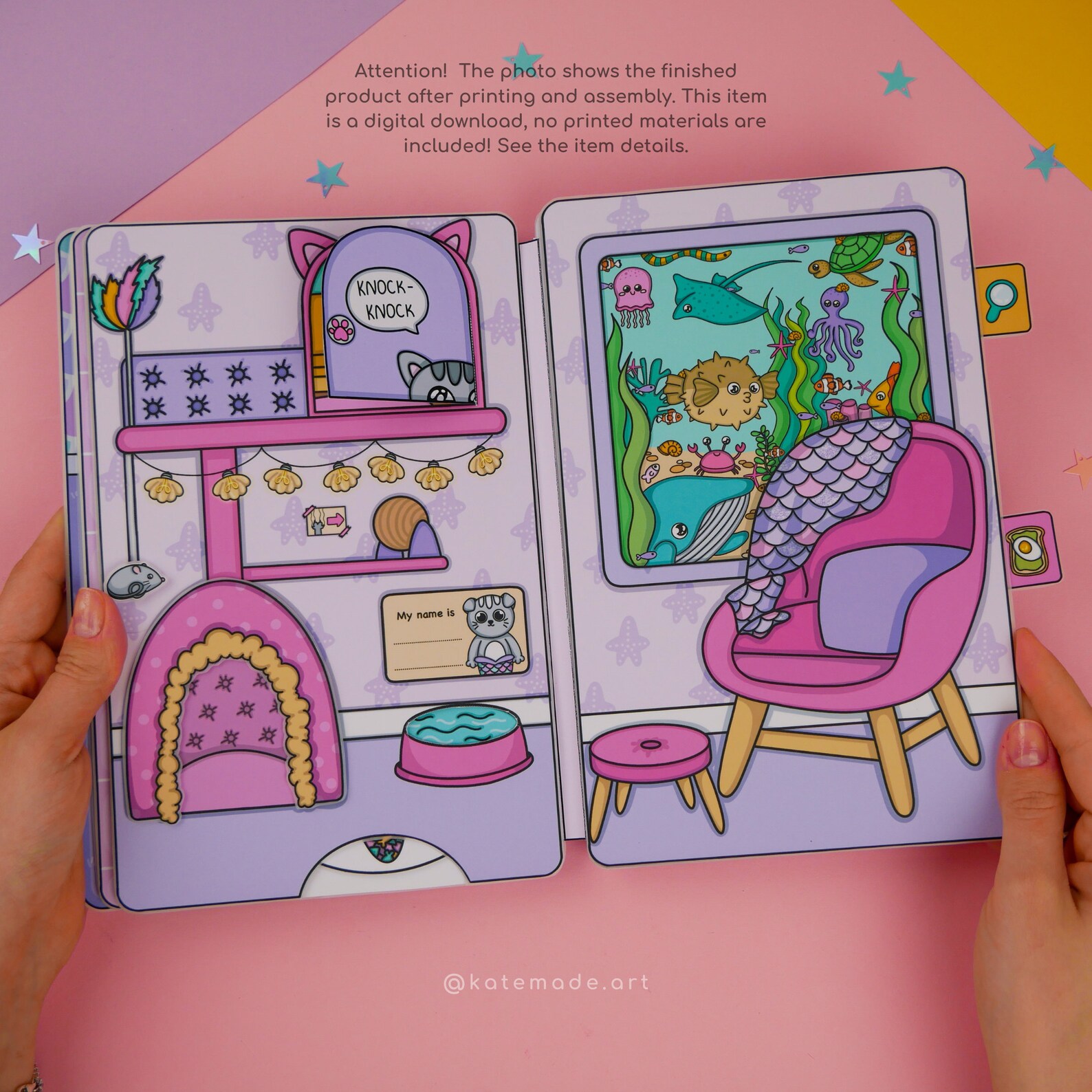 Printable Dollhouse Girls Activity Book Mermaid Printable - Etsy