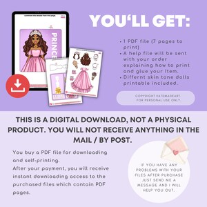 Printable Paper Dolls Dress up Kit , Preschool Games, Toddler Busy Book ...