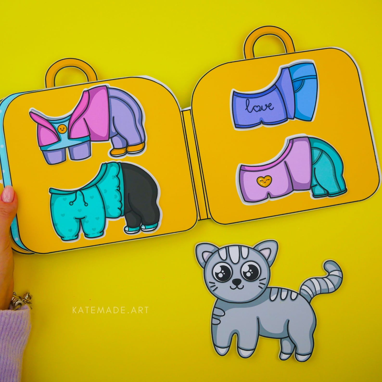 Printable Paper Dollhouse With Cat House Busy Book & - Etsy