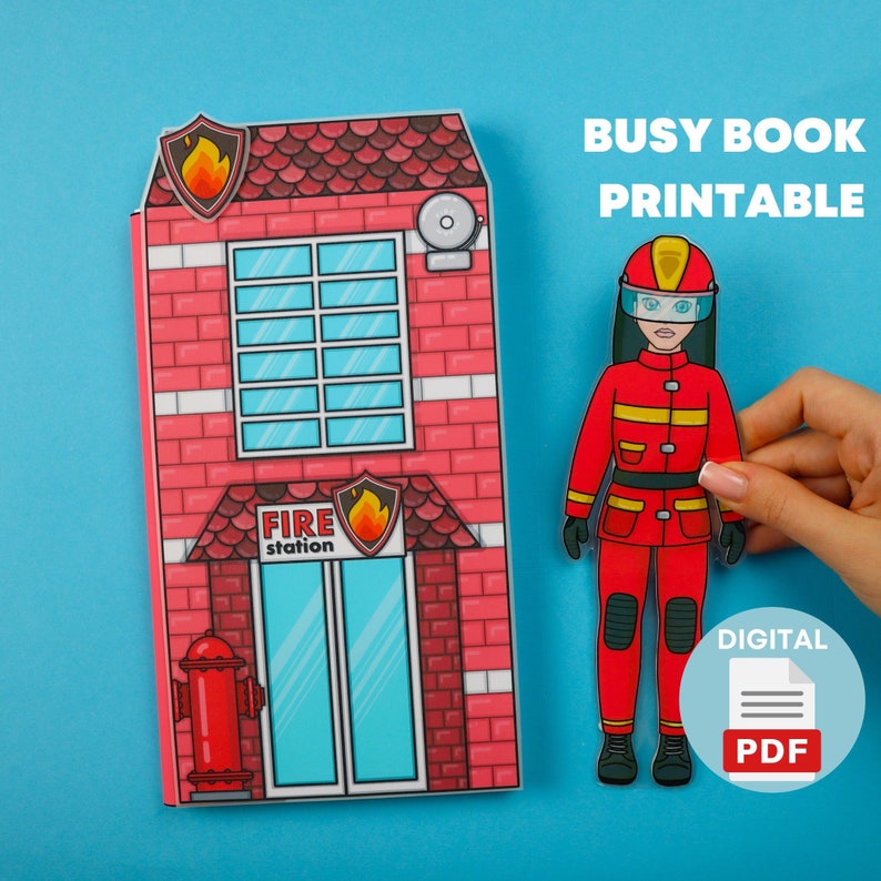 Printable Fire Station Busy Book for Kids PDF Instant - Etsy