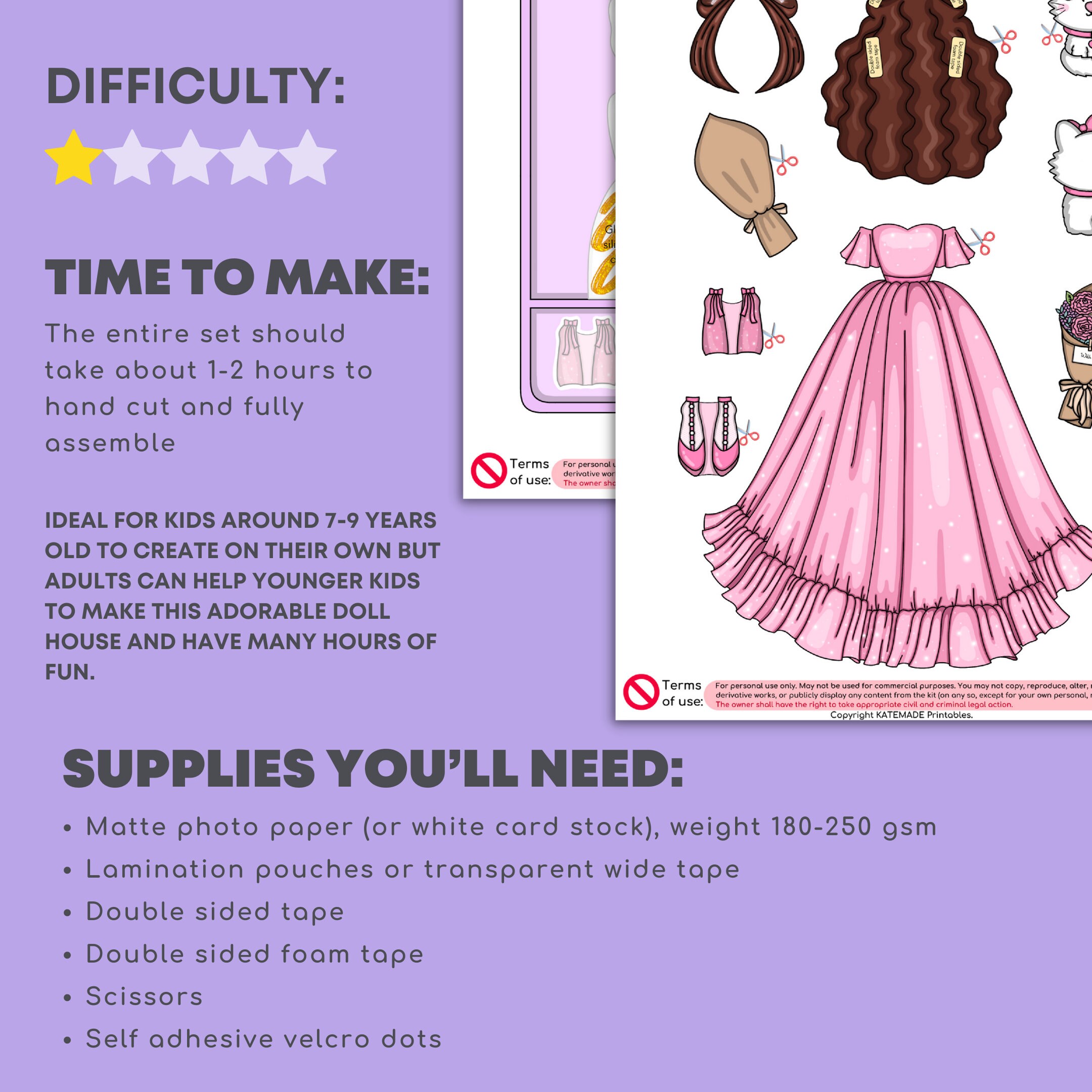 Printable Paper Dolls Dress up Kit Preschool Games Toddler - Etsy Canada