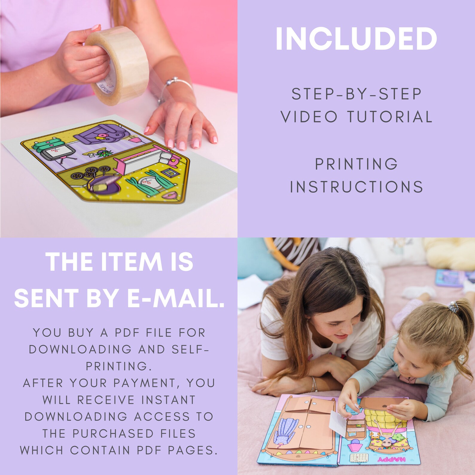 Busy Book Activities Printable Activity Book Dollhouse - Etsy