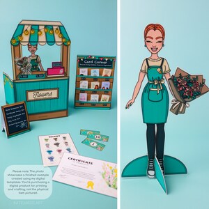 Printable Flower Shop Paper Craft & Activities for Kids PDF Instant ...