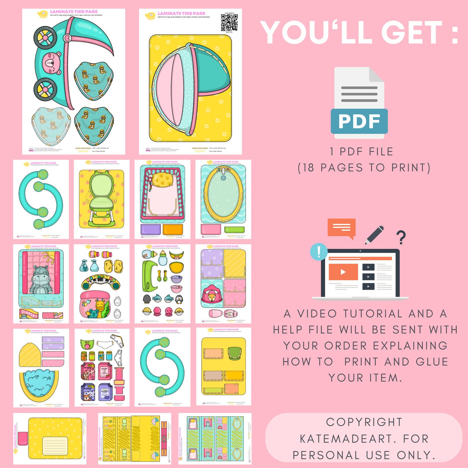 Busy Book Activities Printable Activity Book Dollhouse - Etsy