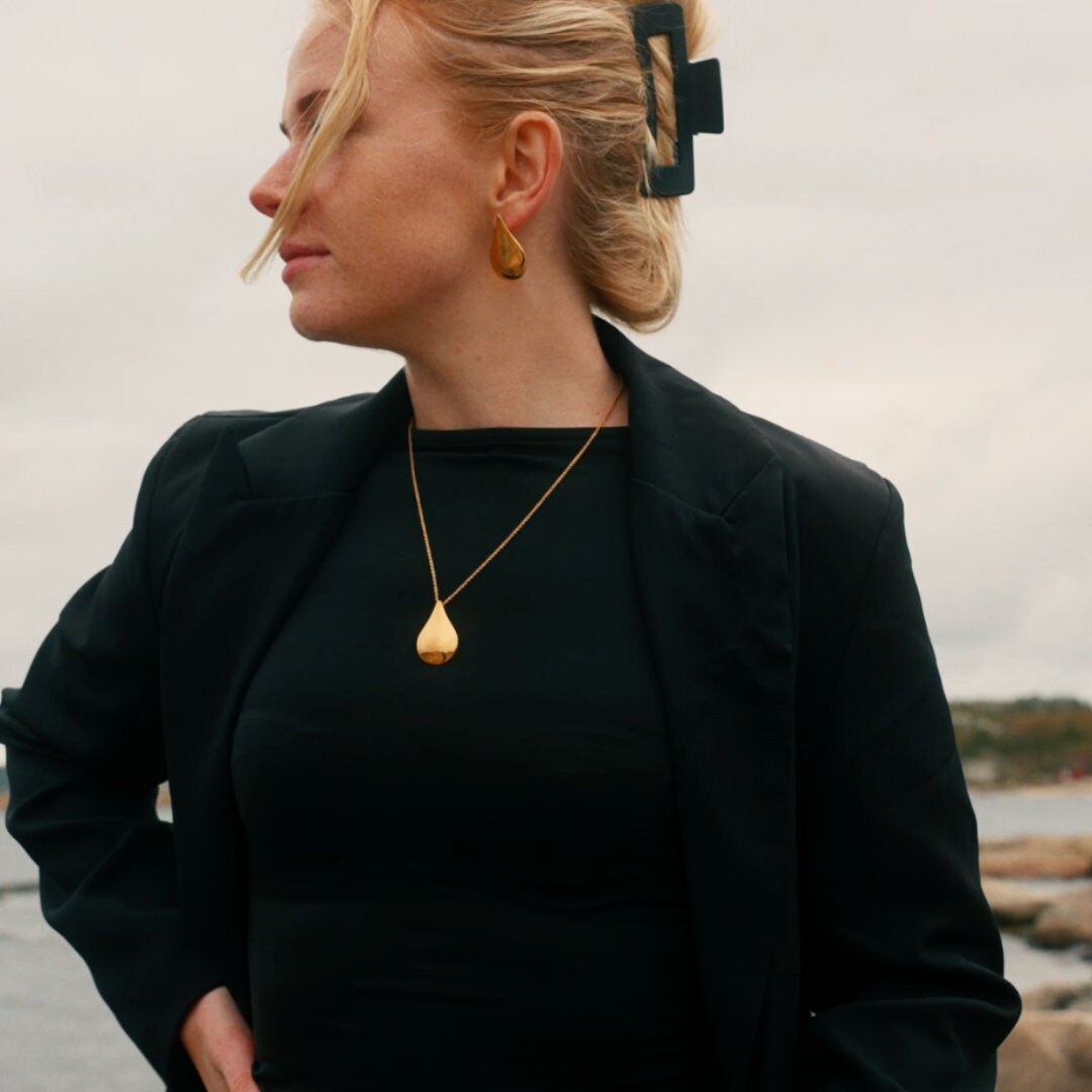 Golden Tears of Freya Necklace-sweden Handcrafted-up-cycled Sterling ...