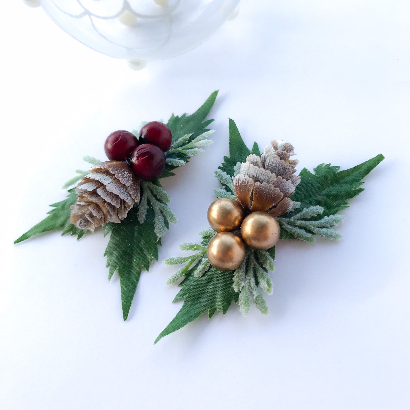 Christmas Holly Crown. Gold or Red Berries. Attached to a - Etsy UK