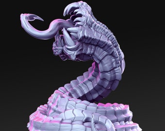 D&D Maw Worm / Giant Worm / Boss Pathfinder Miniature RPG - Etsy