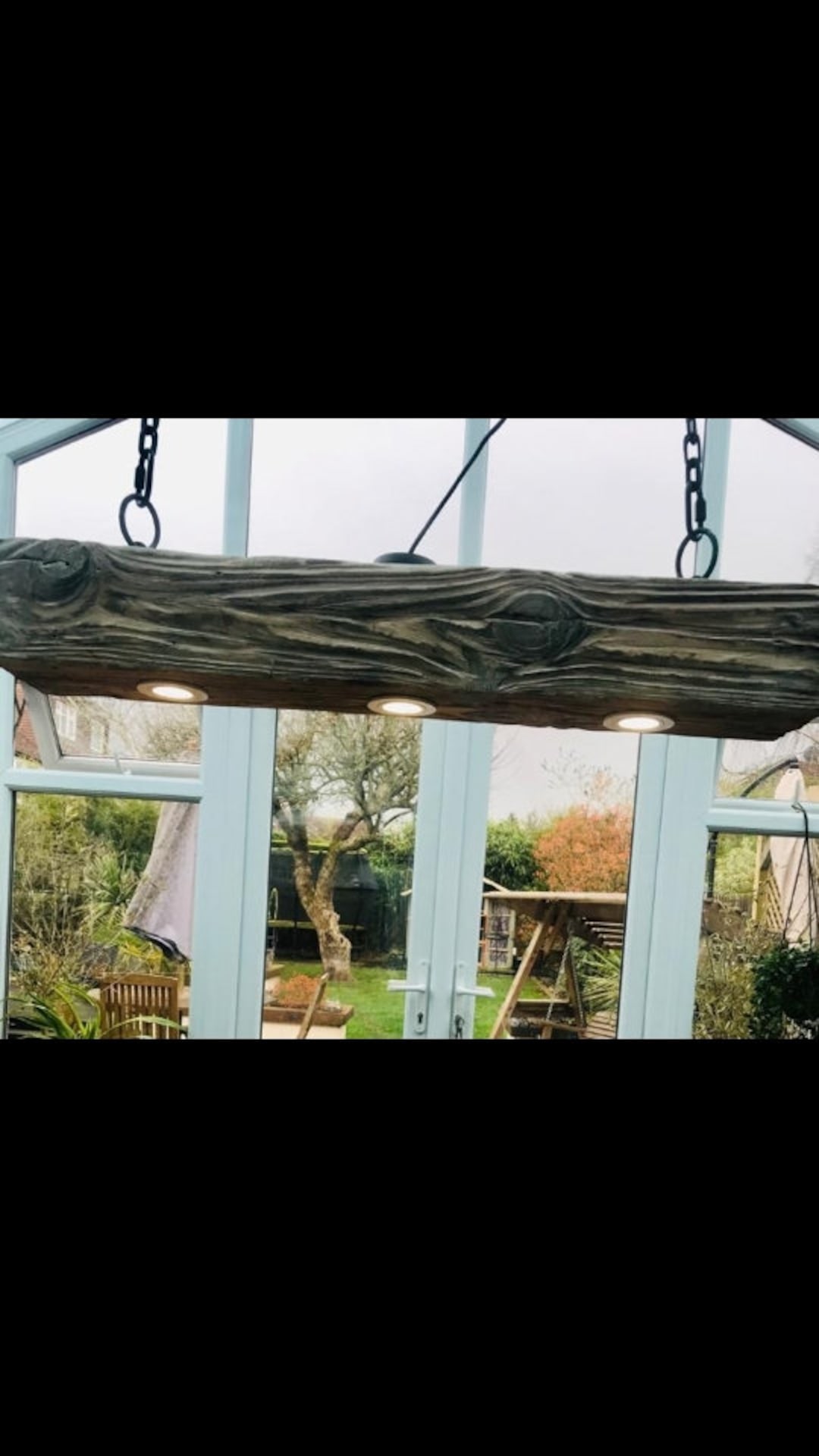 Reclaimed Rustic Wood Beam Light - Etsy