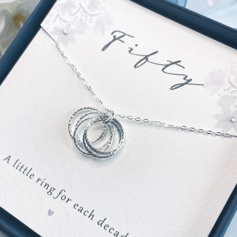 5 Rings Necklace - Etsy