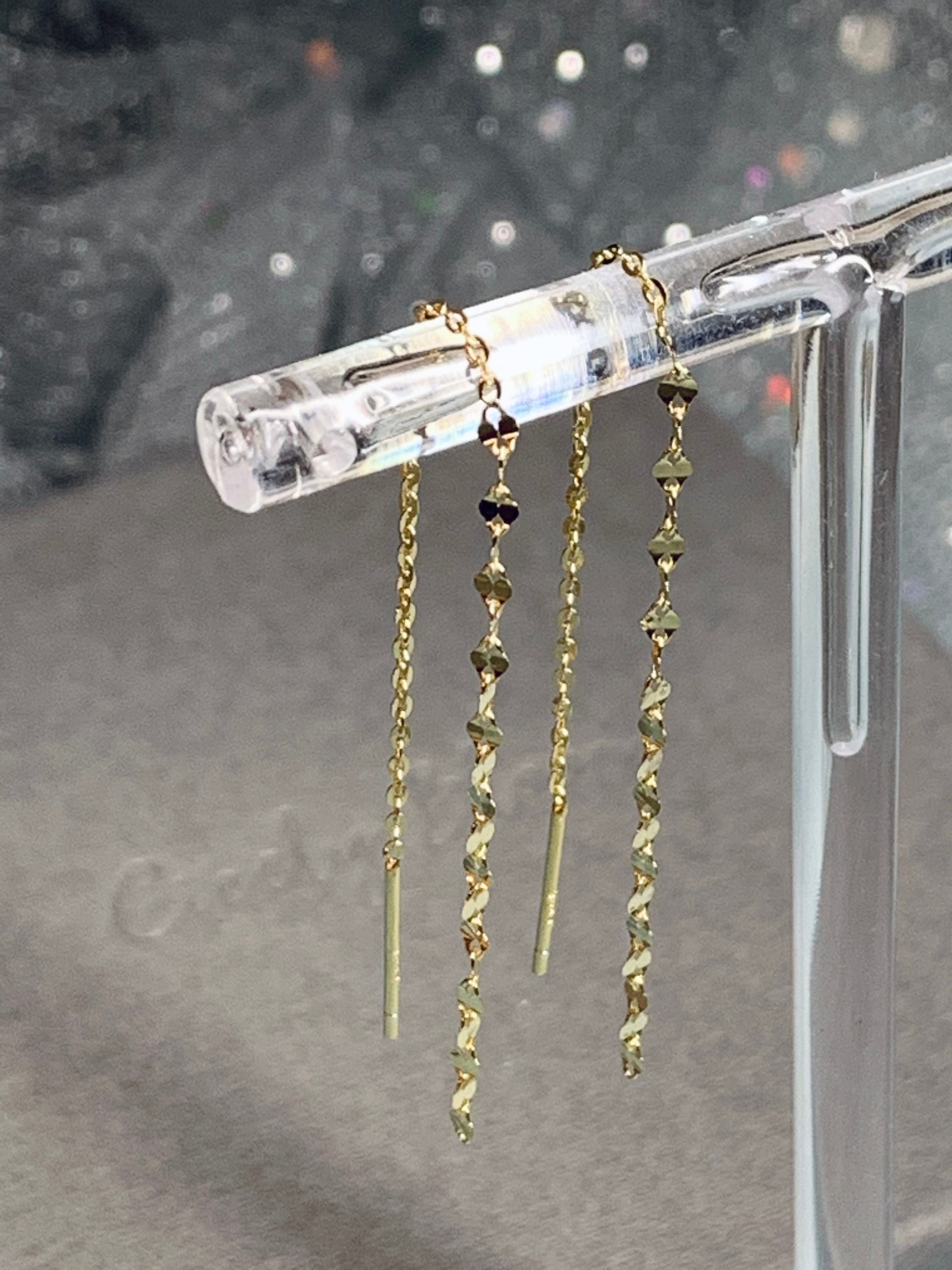 Gold Long Dangle Earrings Boho Gold Threader Earrings Dainty | Etsy
