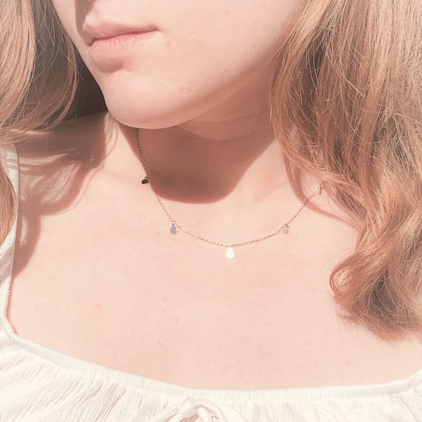 Silver Disc Necklace - Etsy