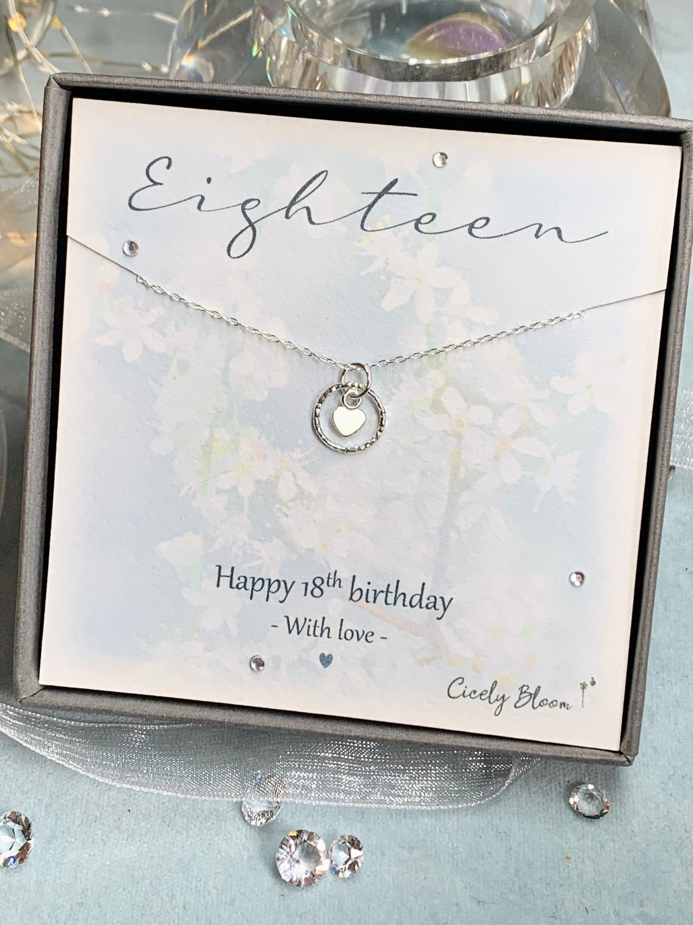 Personalised 18th Birthday Jewellery, 18th Birthday Gift Girl, 18th ...