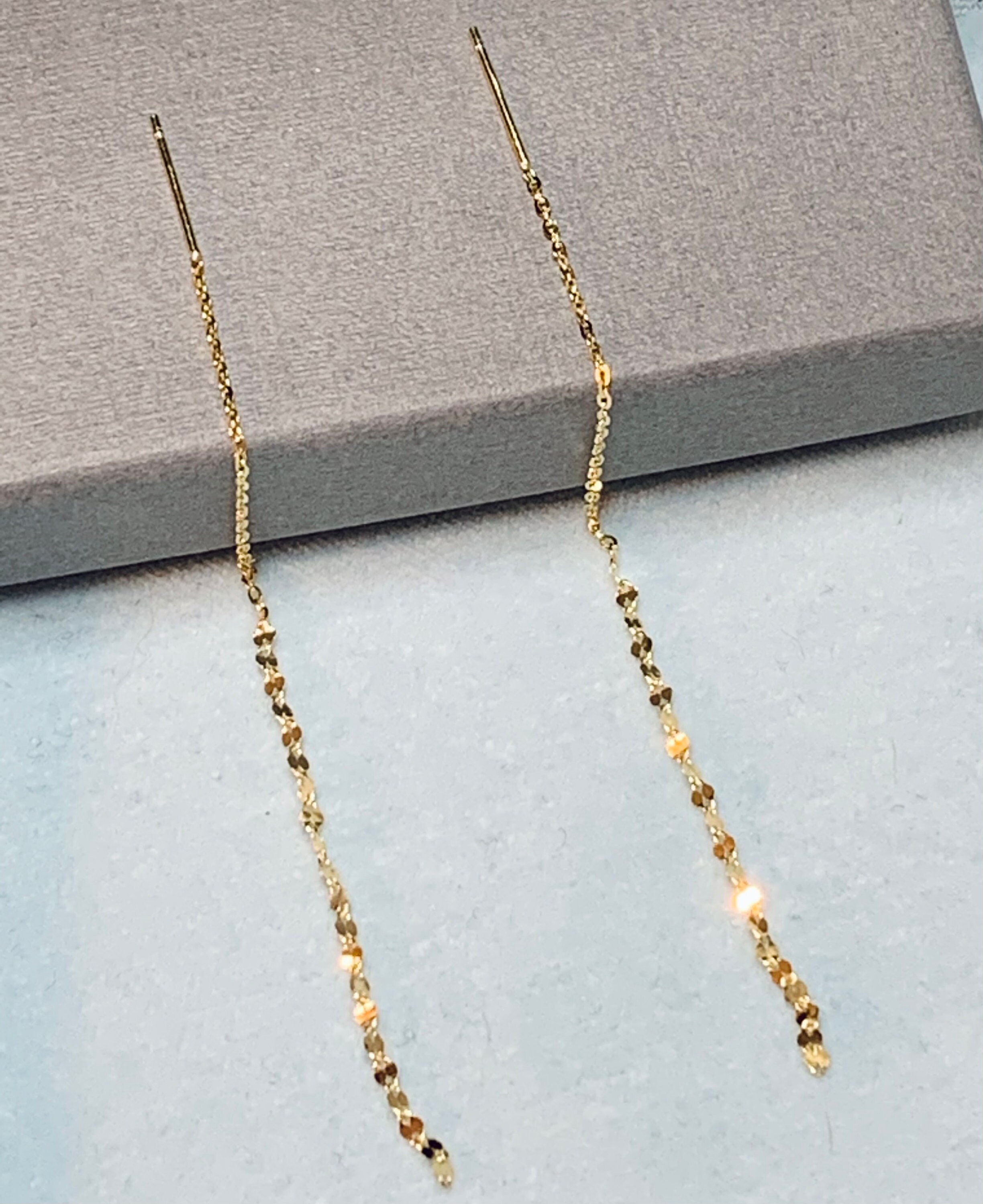 Gold Long Dangle Earrings Boho Gold Threader Earrings Dainty | Etsy