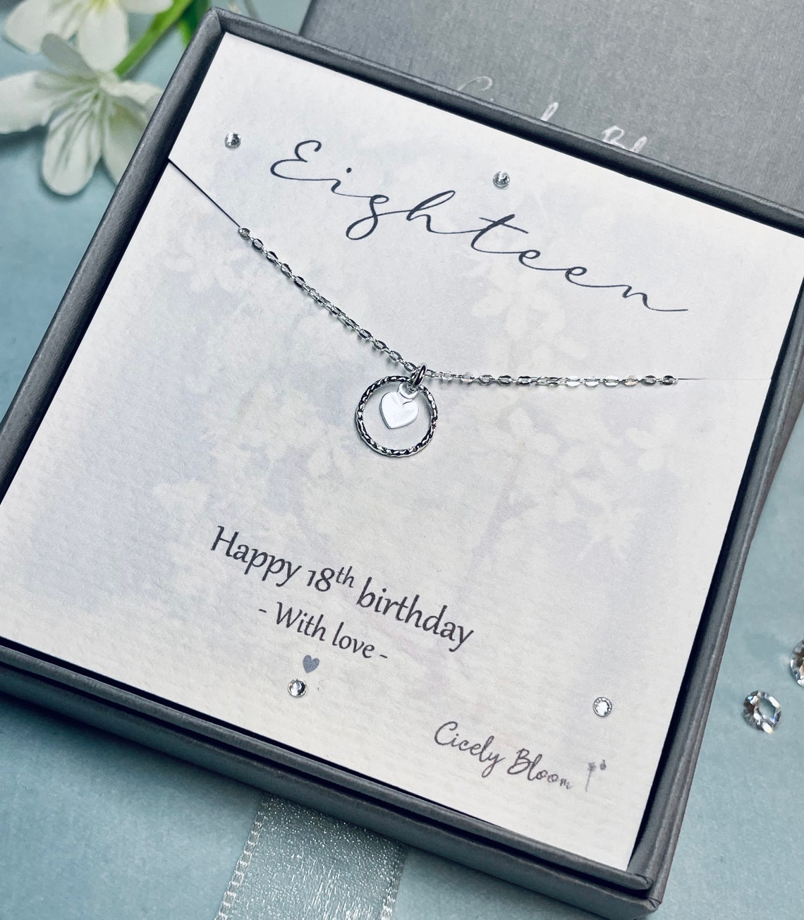Personalised 18th Birthday Jewellery, 18th Birthday Gift Girl, 18th ...