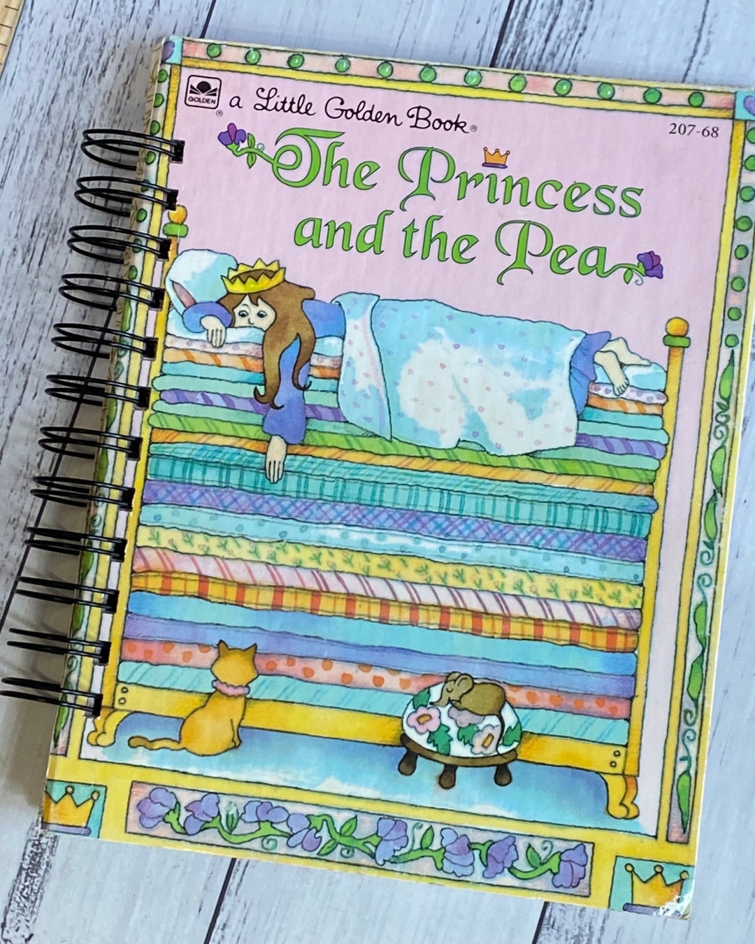 Princess and the Pea Little Golden Book Repurposed Book Journal Lined ...