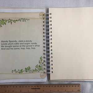 Nursery Rhymes Repurposed Book Journal, Blank Page Notebook, Planner ...
