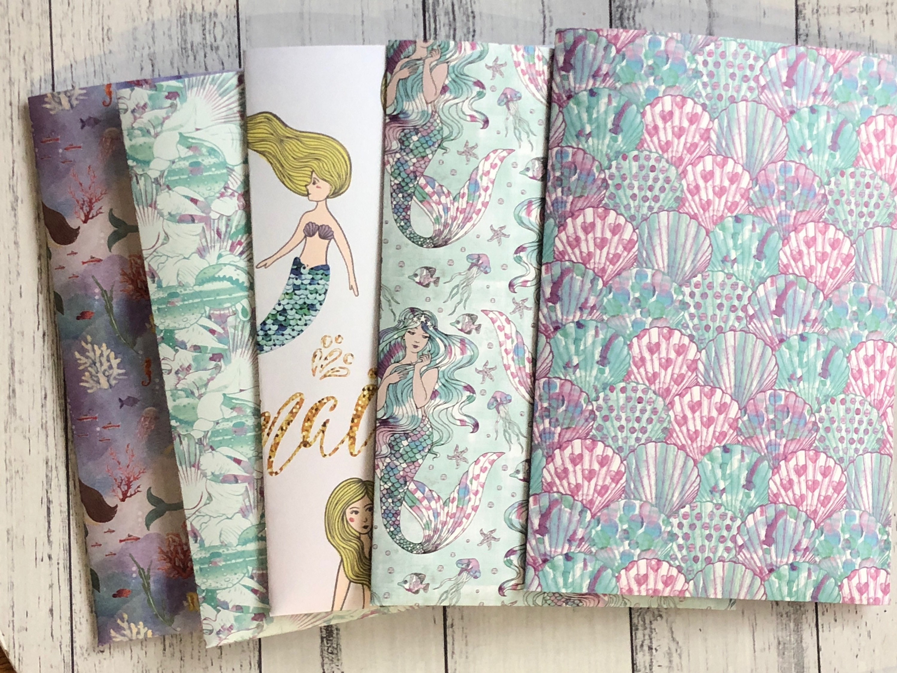 Mermaid Stationery Set, Under the Sea Letter Writing Set, Notepaper and ...