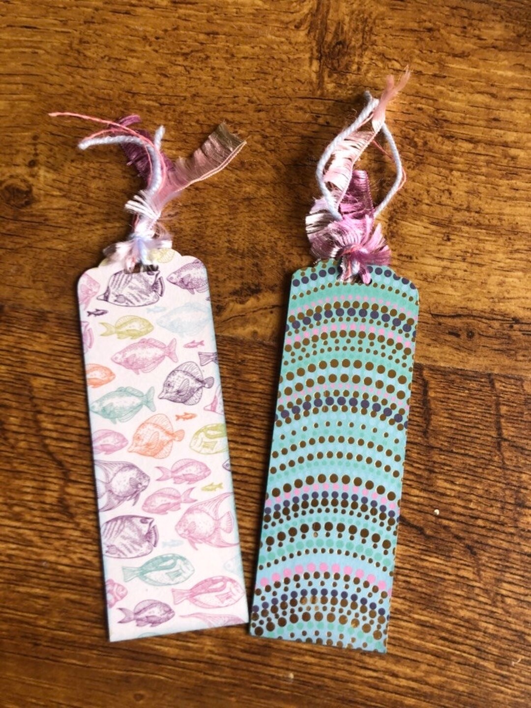 Set of Ocean Rainbow Bookmarks, Aqua Teal Fish Aquarium Bookmarks ...