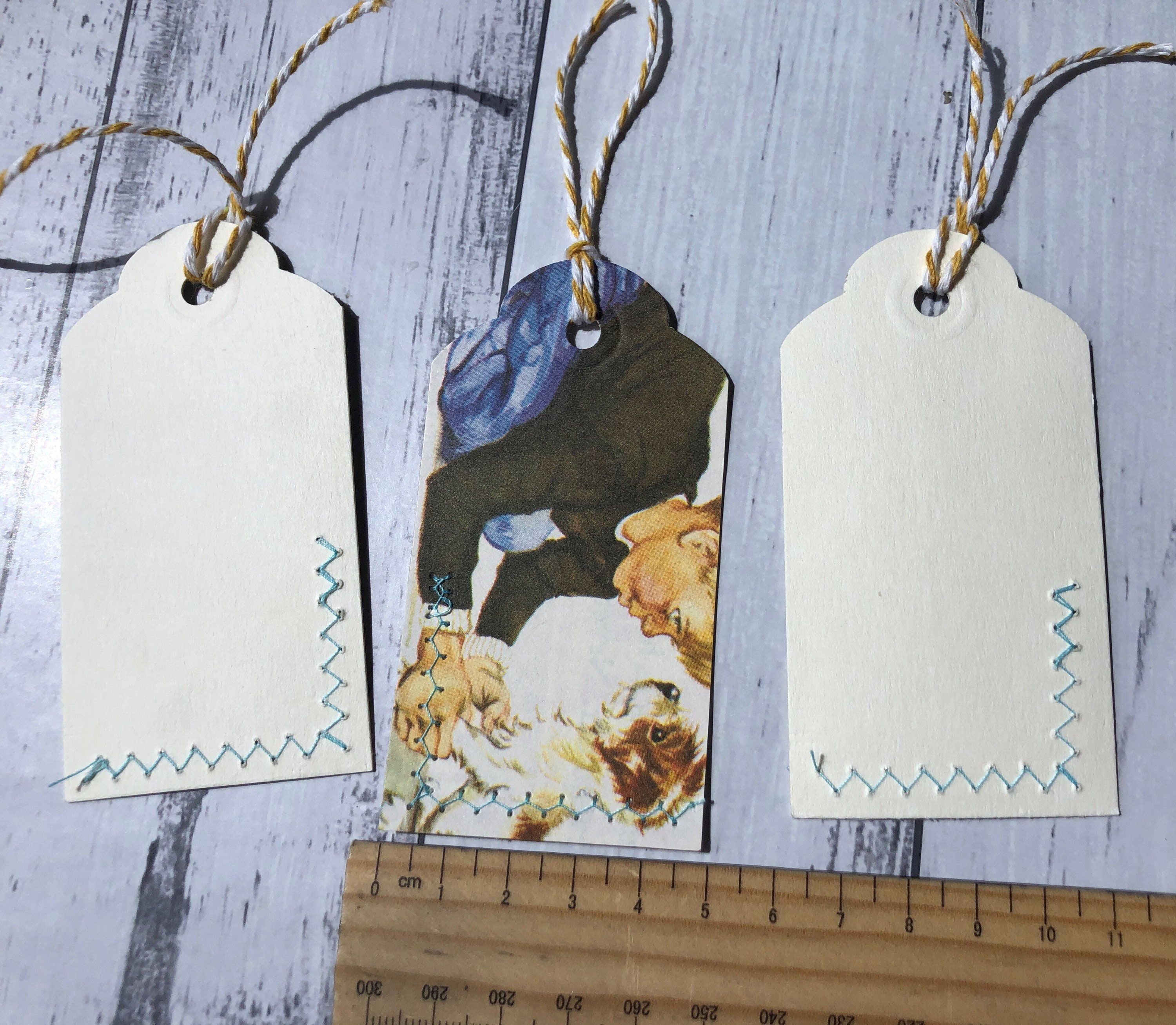 Tag Set of Vintage Childrens Storybook Illustrations, Three Pack of ...