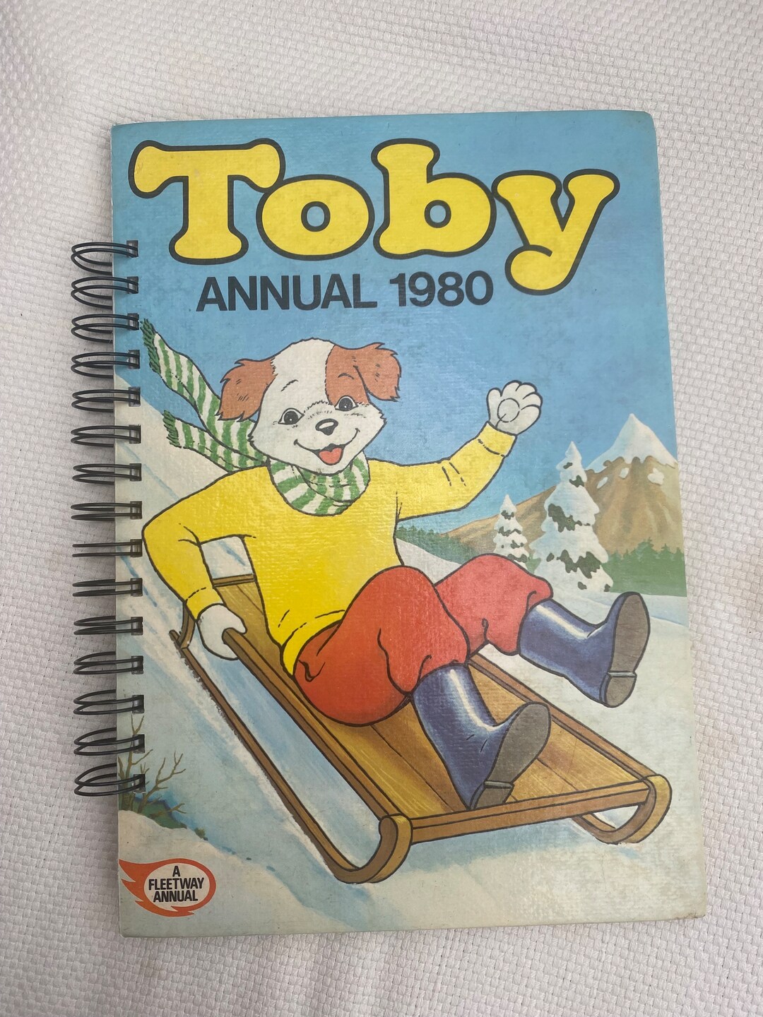 Toby Repurposed Book Journal, Vintage Childrens Annual Storybook ...