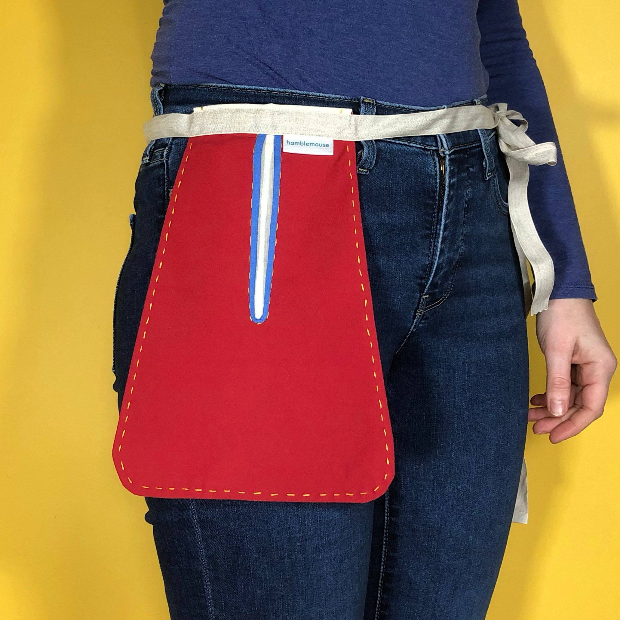 PRINTED PATTERN to Make a Tie-on Waist Pocket. A5 Instruction Booklet ...