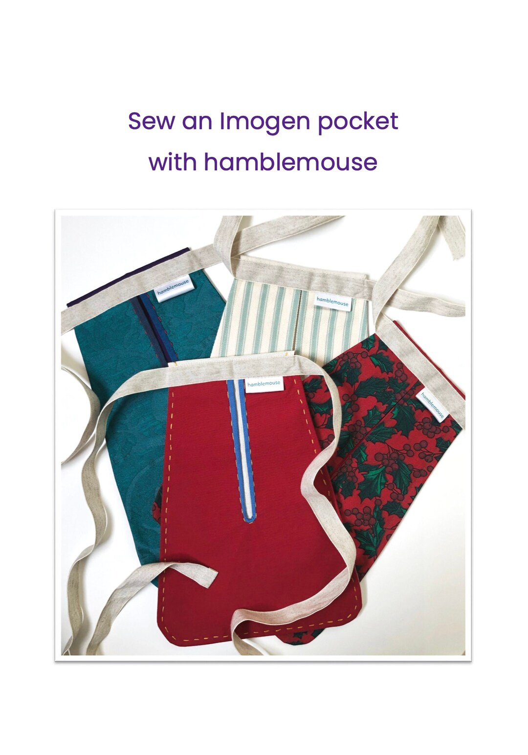 PDF PATTERN to Make a Tie-on Waist Pocket. Pattern Download With Full ...