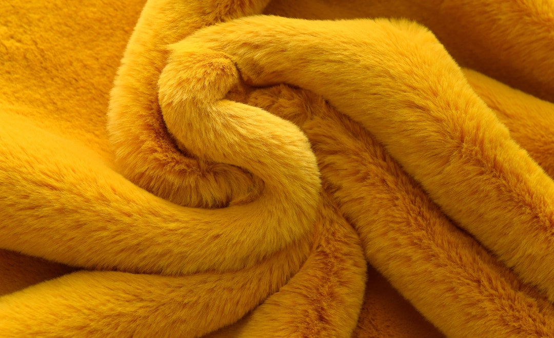 Super Soft Golden Yellow Luxury Short Pile Faux Fur Fabric - Etsy UK