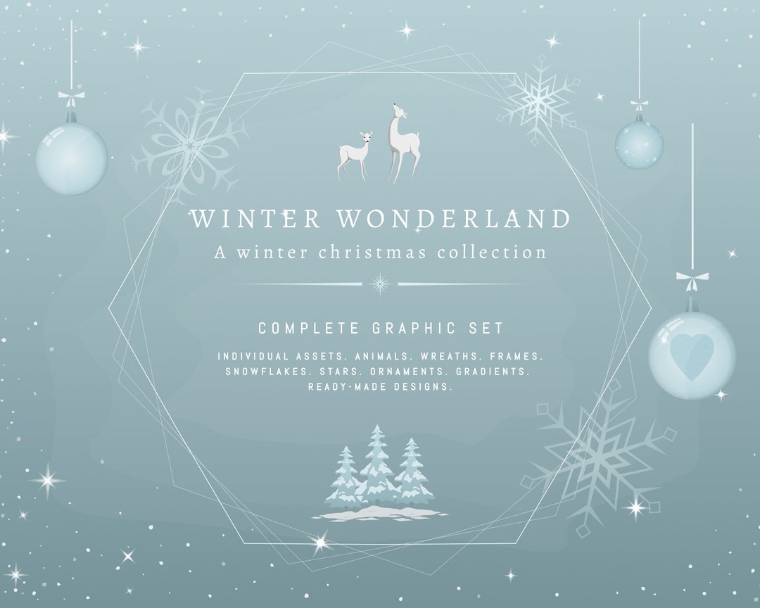 Winter Wonderland Clipart Free Commercial Use Christmas Theme Set Clip ...