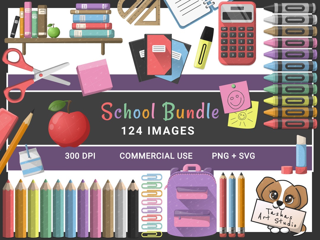School Clipart Free Commercial Use Instant Download Big Bundle School ...