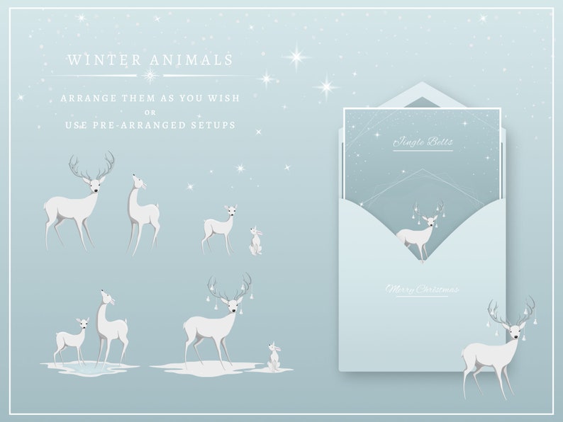 Winter Wonderland Clipart Free Commercial Use Christmas Theme Set Clip ...
