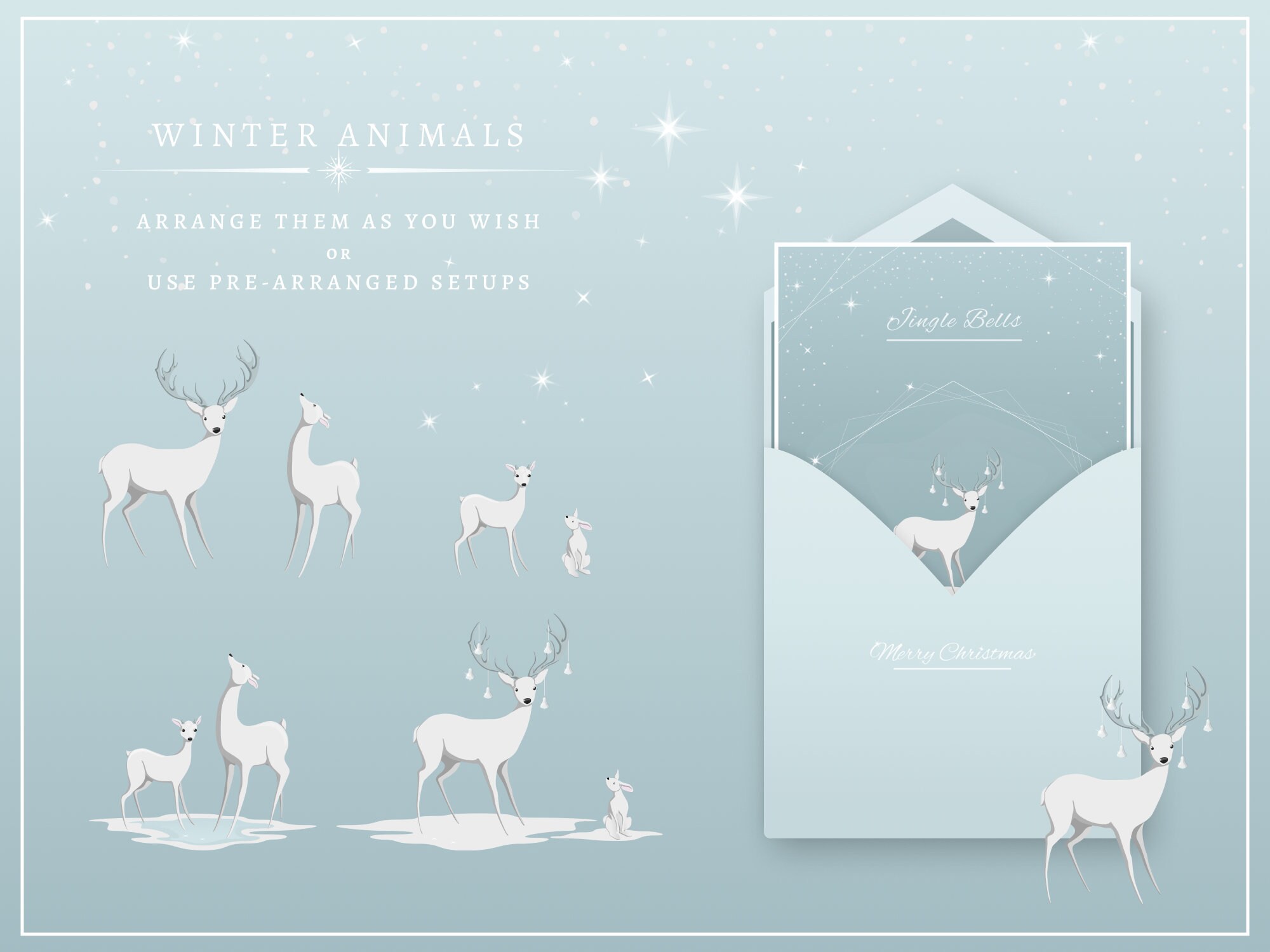 Winter Wonderland Clipart Free Commercial Use Christmas Theme Set Clip ...