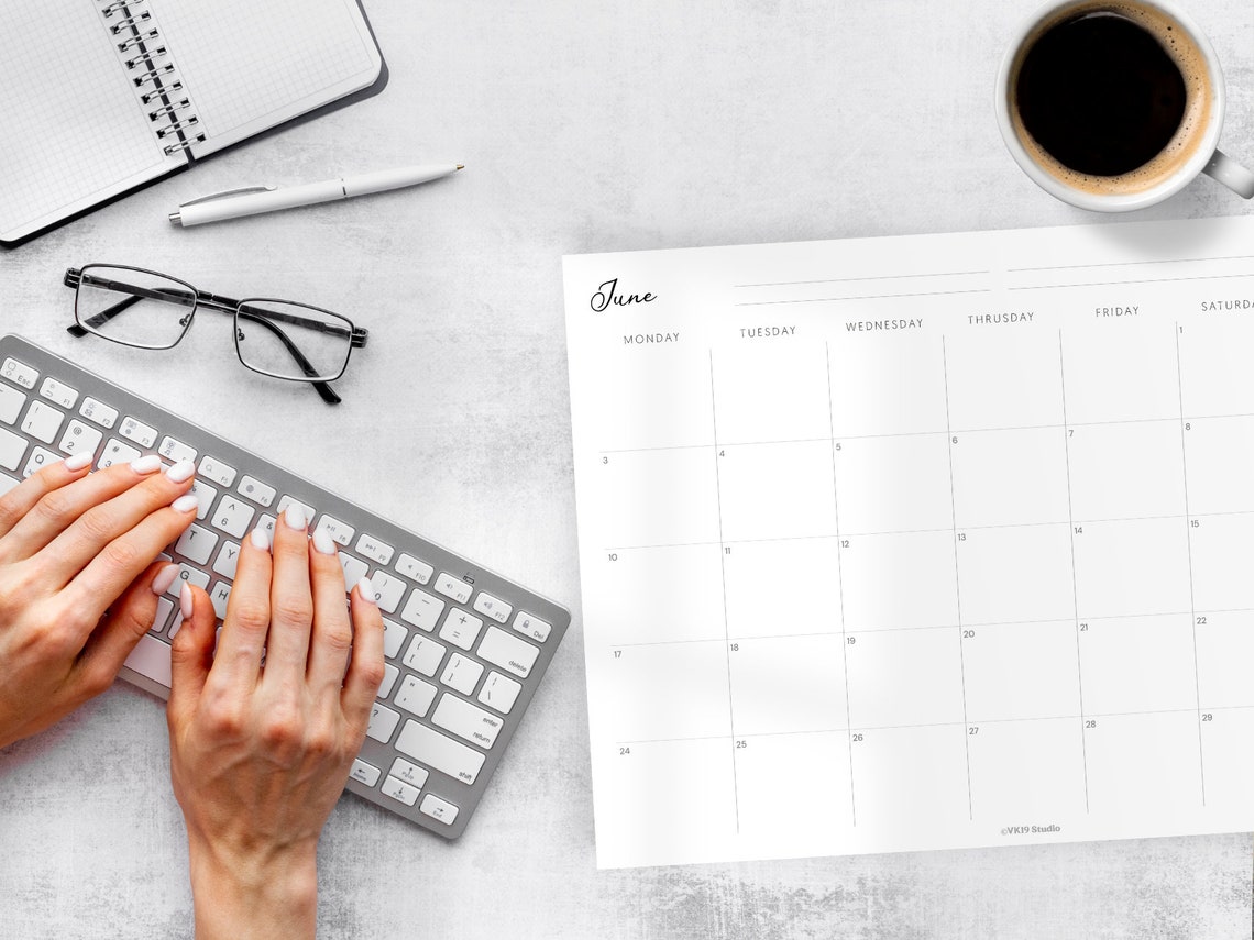 Planner Mensual Descargable 2024, Planner Imprimible 2024 | A3, A4 y ...