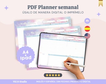 Calendario Mensual 2024 Descargable e Imprimible | Planner sin fechas ...