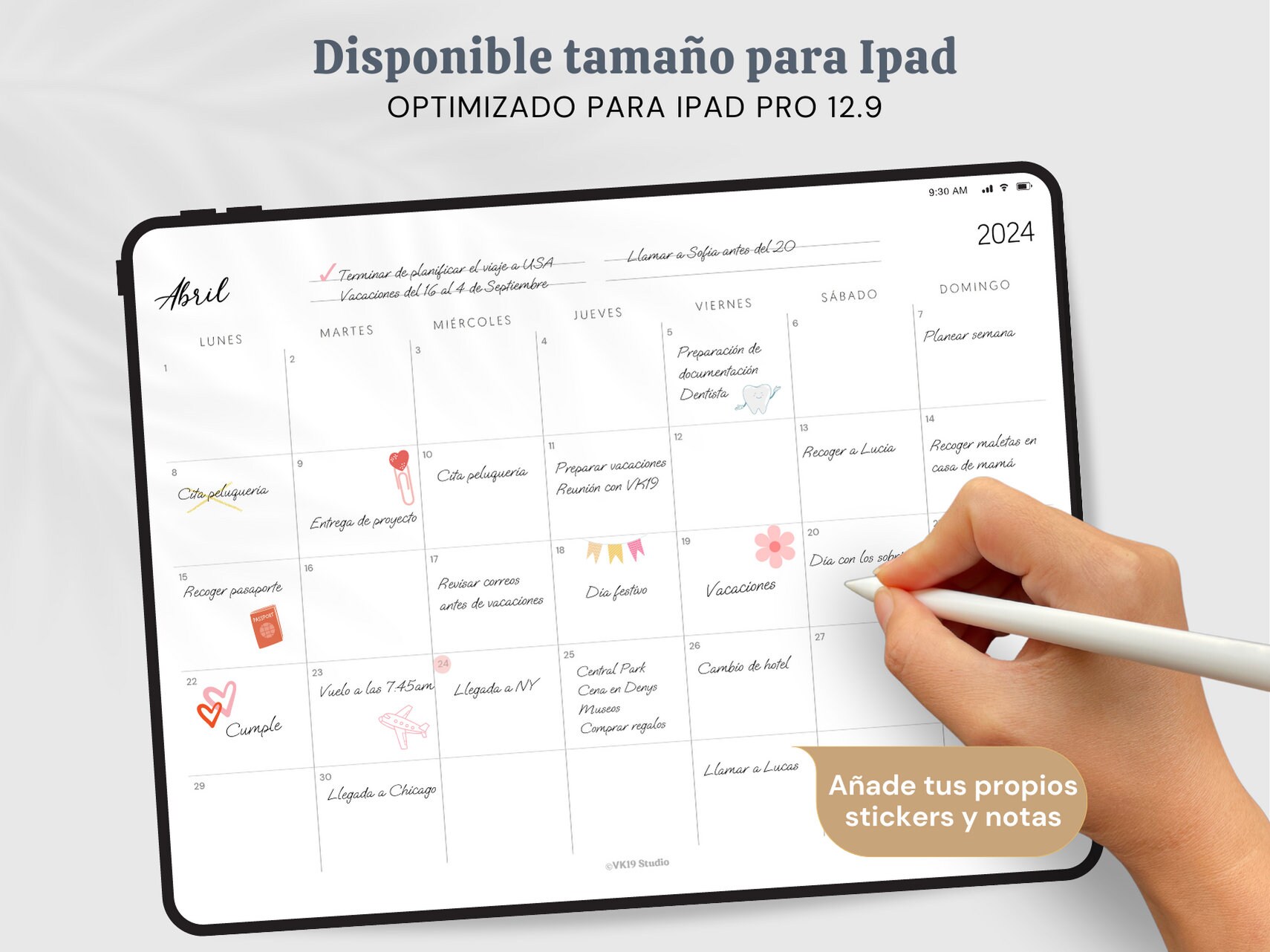 Planner Mensual Descargable 2024, Planner Imprimible 2024 | A3, A4 y ...