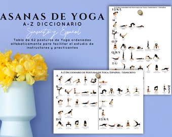 A-Z Directory of Yoga Poses. Sanskrit and English. Printable PDF in A4 ...