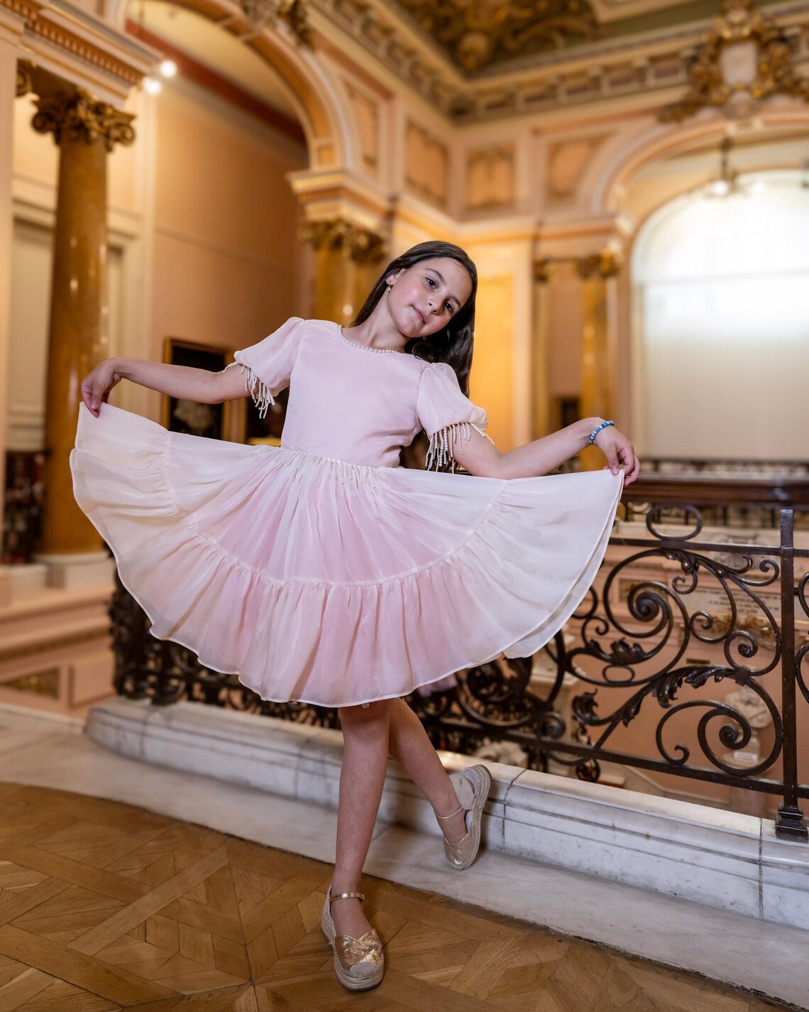 Handmade Silk 'ranya' Dress for Girls, Ethereal Princess Gown With ...