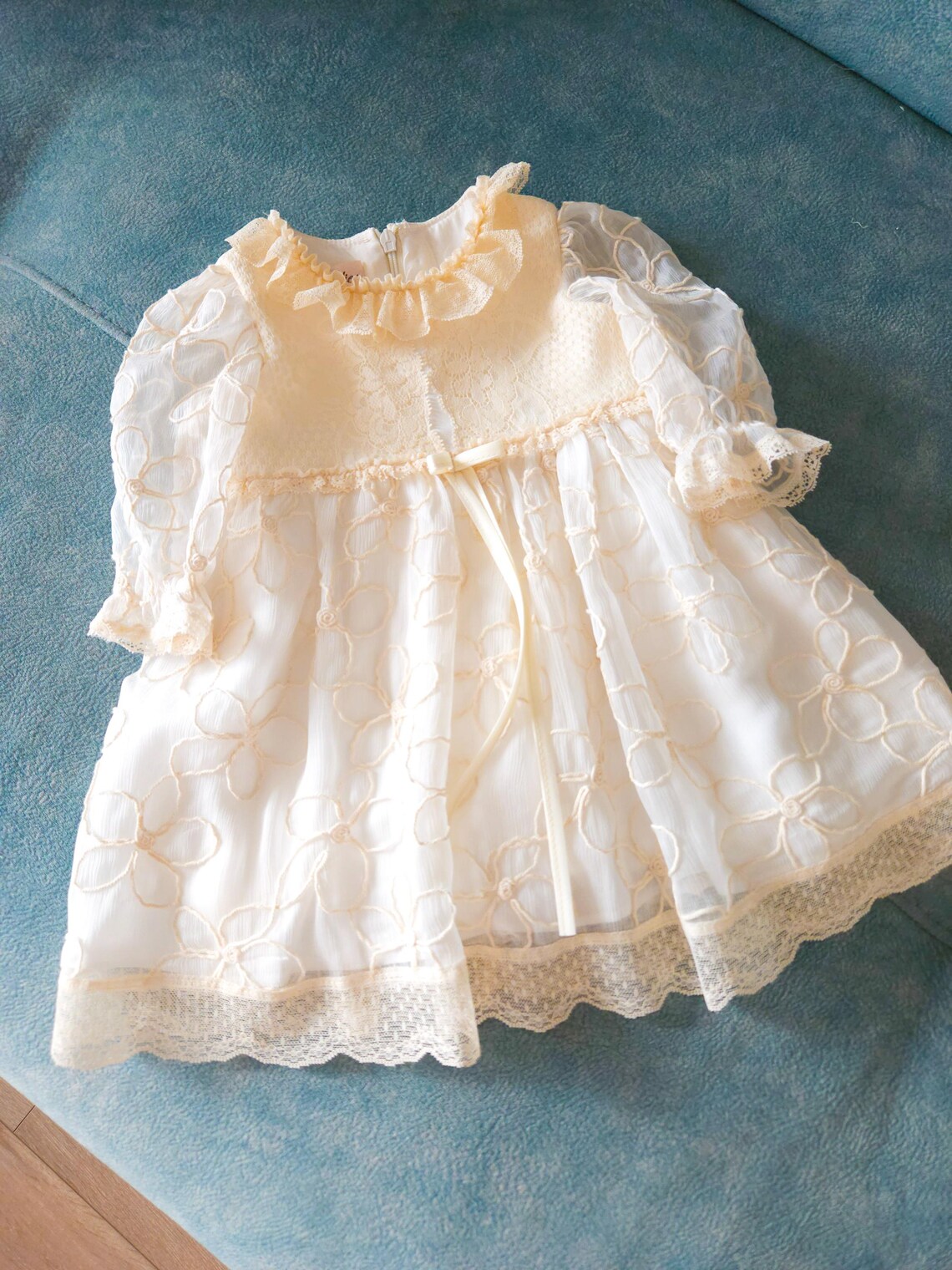 Elegant Silk Christening Dress Kate With Catholic Style Lace and ...