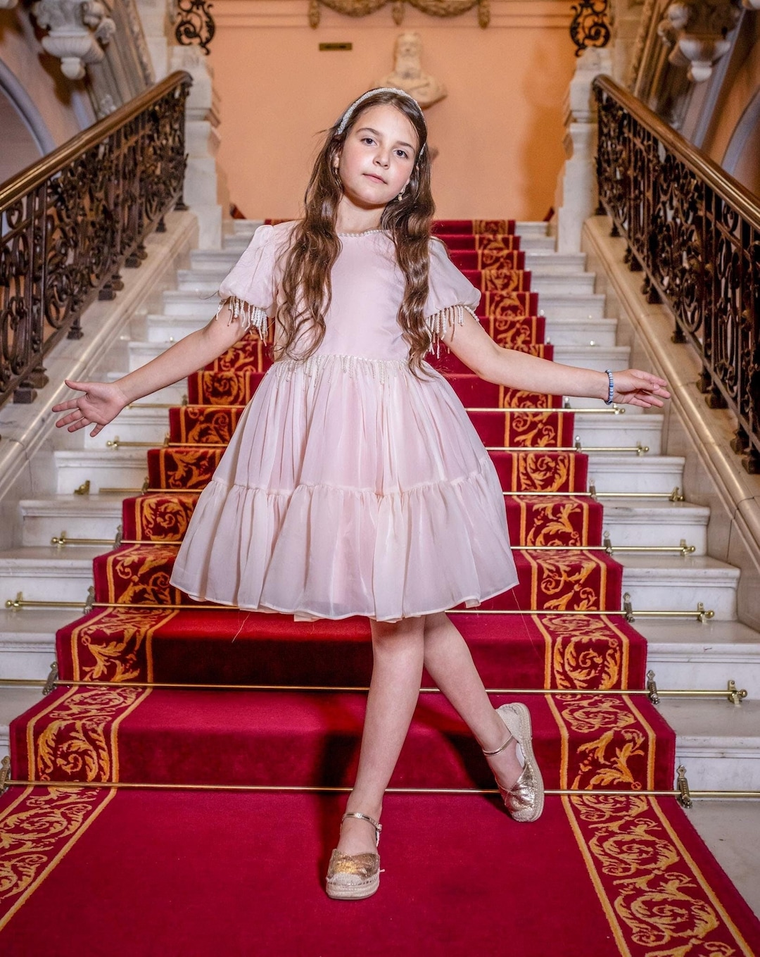 Handmade Silk 'ranya' Dress for Girls, Ethereal Princess Gown With ...