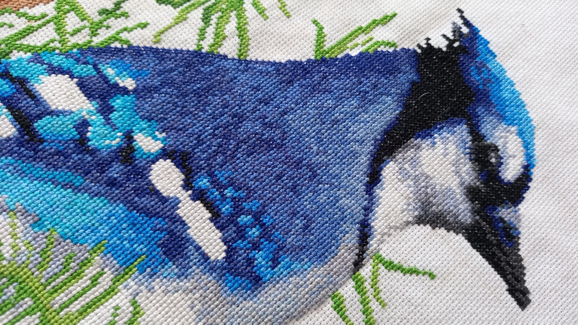 Blue Jay Cross Stitch Pattern, Blue Bird Cross Stitch, Blue Jay ...