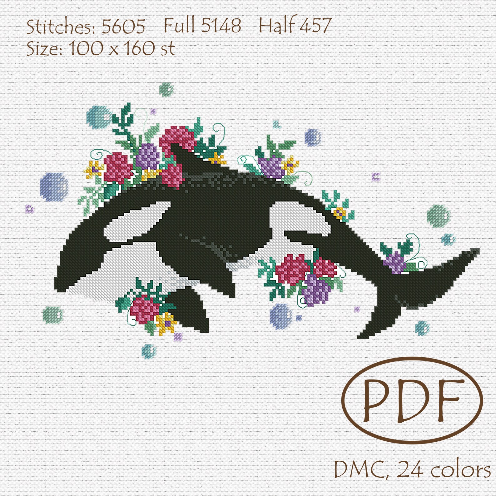 Orca Whale Cross Stitch Pattern Killer Whale Animal - Etsy