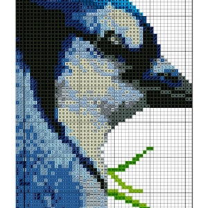 Blue Jay Cross Stitch Pattern Blue Bird Cross Stitch Blue | Etsy