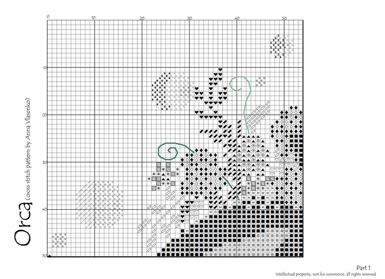 Orca Whale Cross Stitch Pattern Killer Whale Animal - Etsy